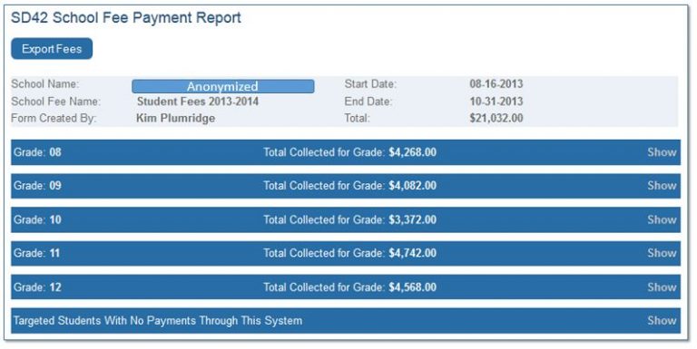 School Fee Report | IT HelpDesk
